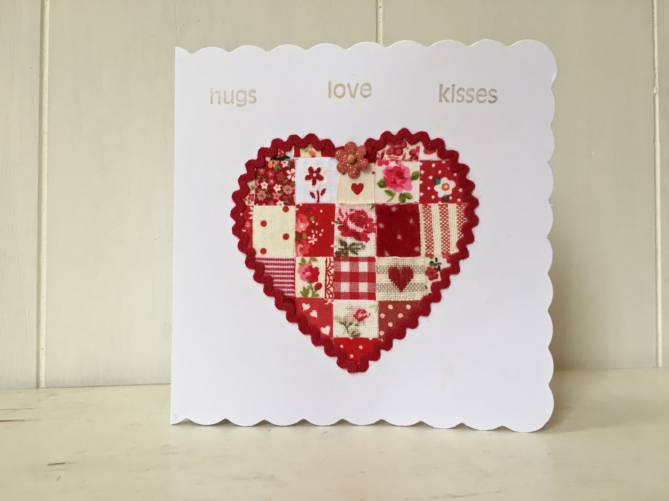 How to make a Patchwork Heart Card Tutorial – Chandeliers and Roses